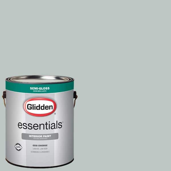 Glidden Essentials 1 gal. #HDGCN19 Icy Teal Semi-Gloss Interior Paint ...