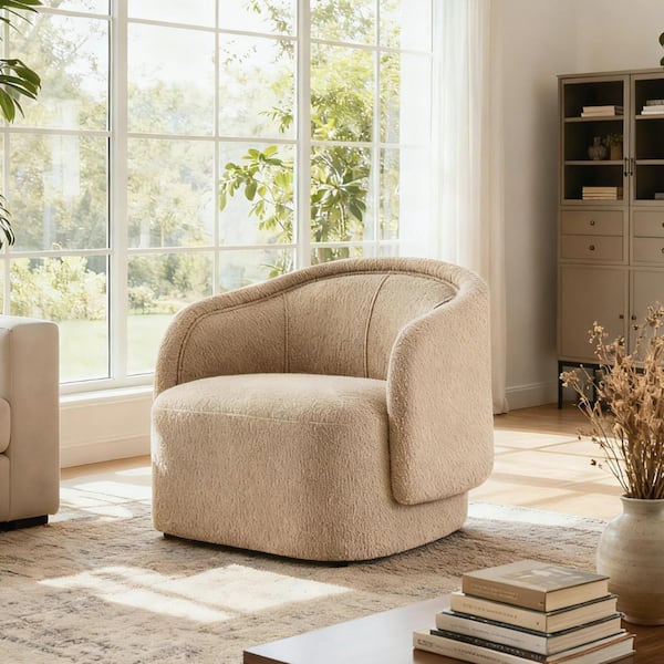 CHRISTOPHER KNIGHT HOME Amanda Modern Beige 34.06 in. Polyester ...