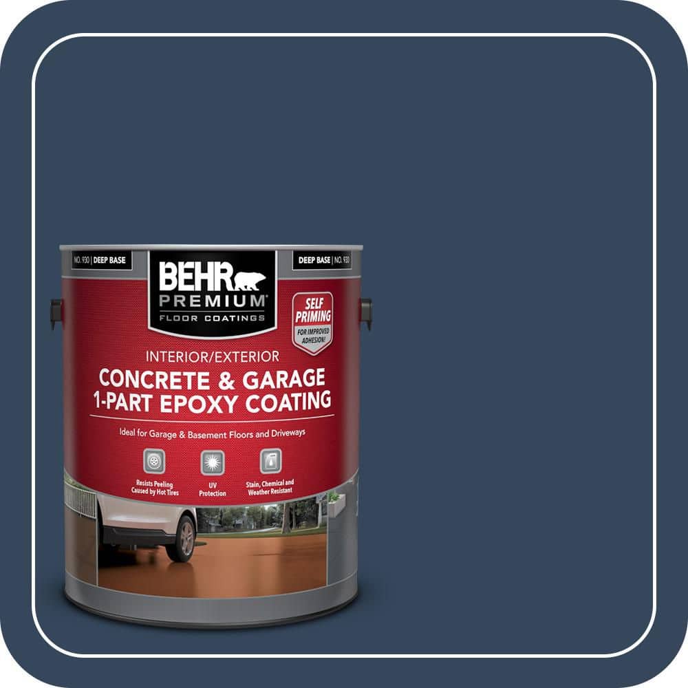 BEHR PREMIUM 1 gal. #MQ5-54 Compass Blue Self-Priming 1-Part Epoxy ...