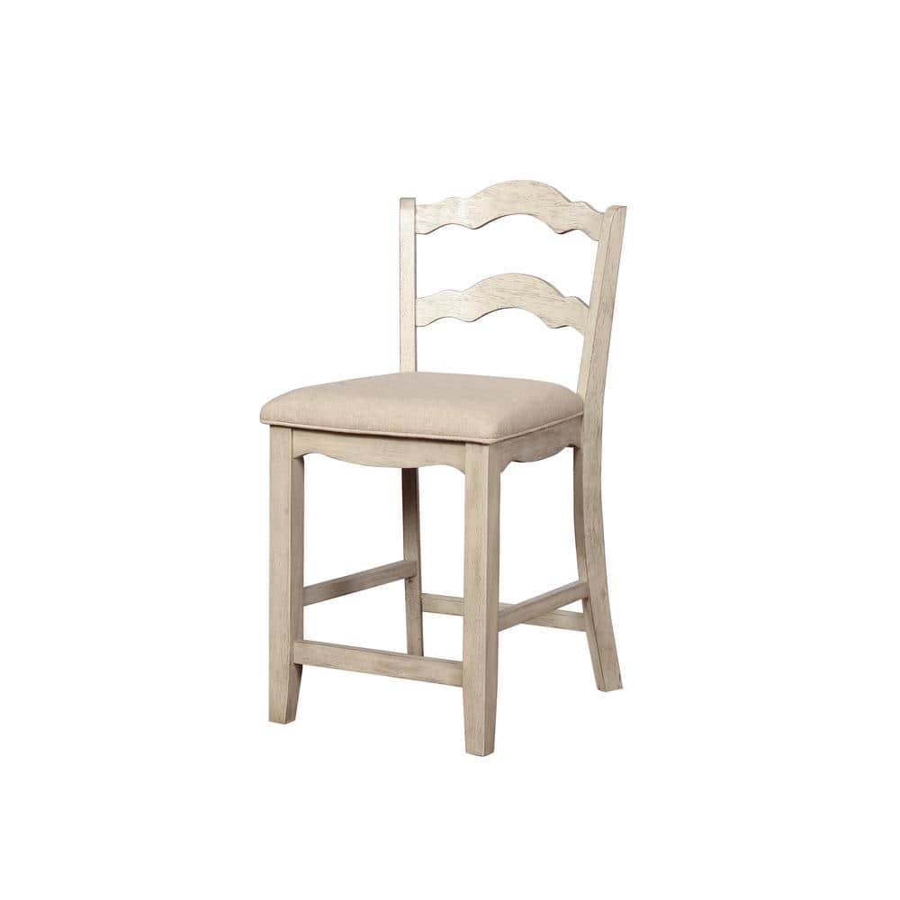 Linon Home Decor Anna White Wash Counter Stool THD00560
