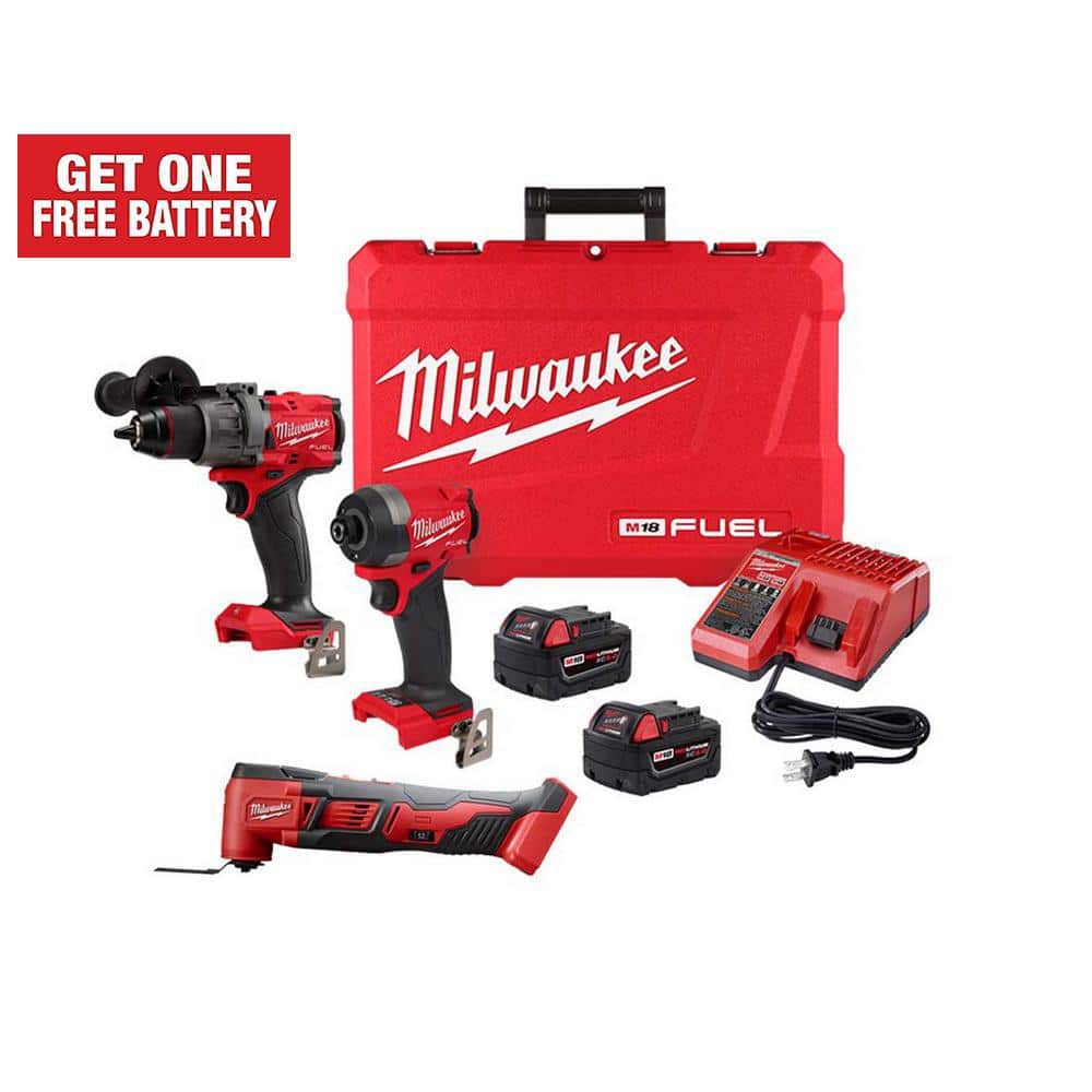 Milwaukee M18 FUEL 18-V Lithium-Ion Brushless Cordless Hammer Drill and ...