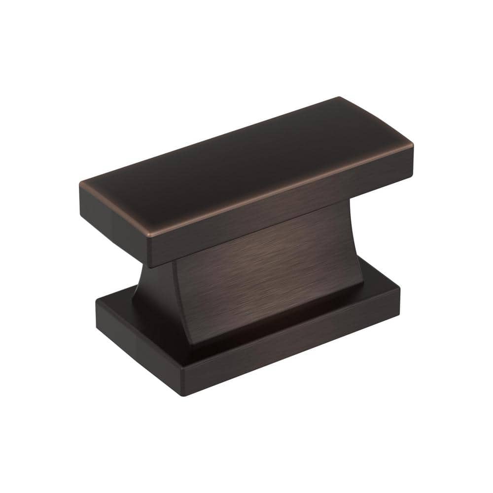 Amerock Socle 1-7/16 in. Classic Oil Rubbed Bronze Rectangle Cabinet Knob BP37023ORB - The Home ...