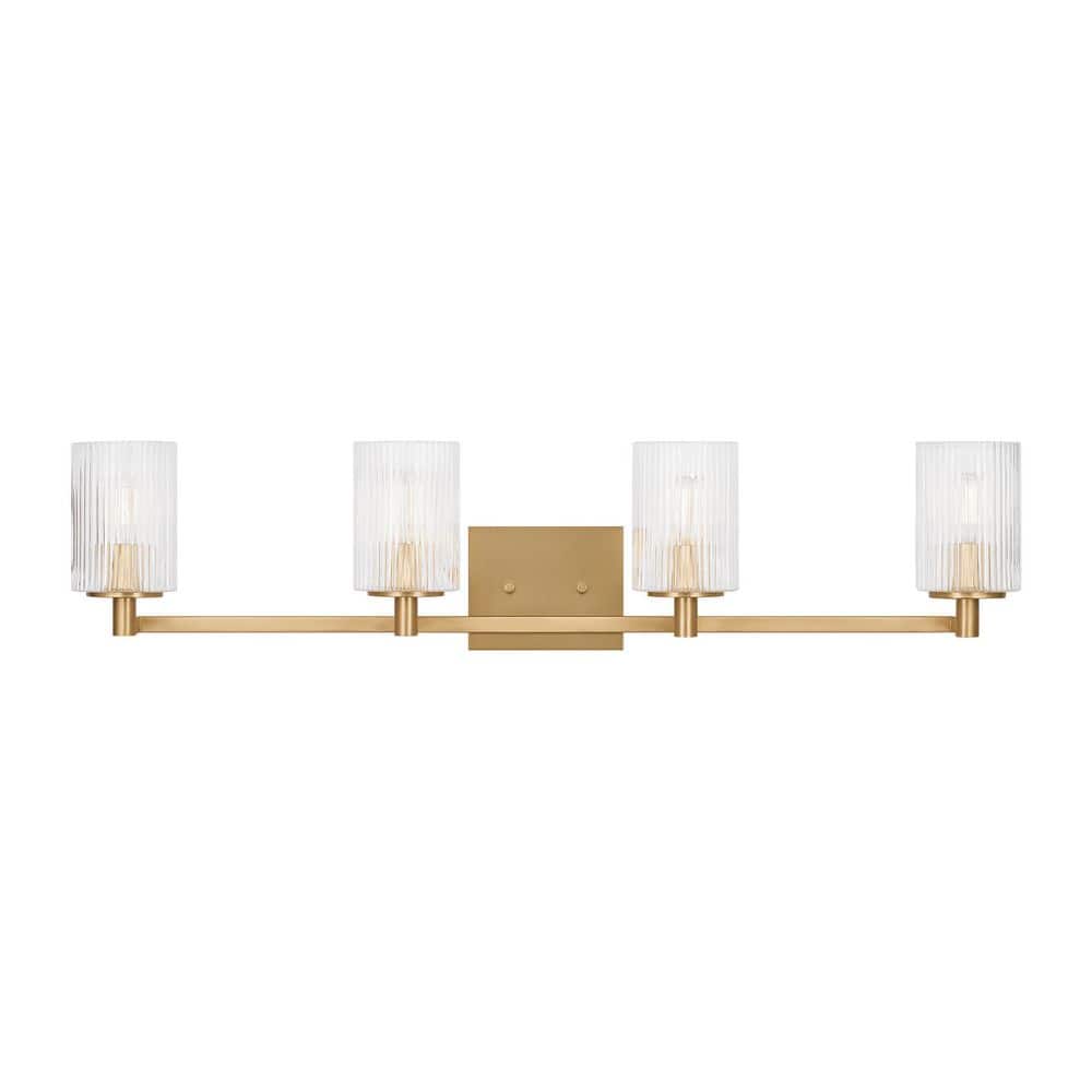 Generation Lighting Lando 35 in. W 4-Light Satin Bronze Bathroom Vanity ...