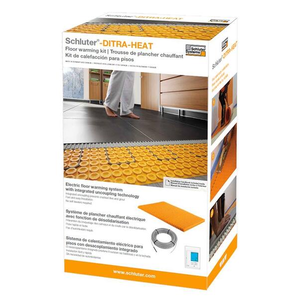 Ditra Heated Floor System -HEAT Floor Warming Cable (240V, Covers 204 ...