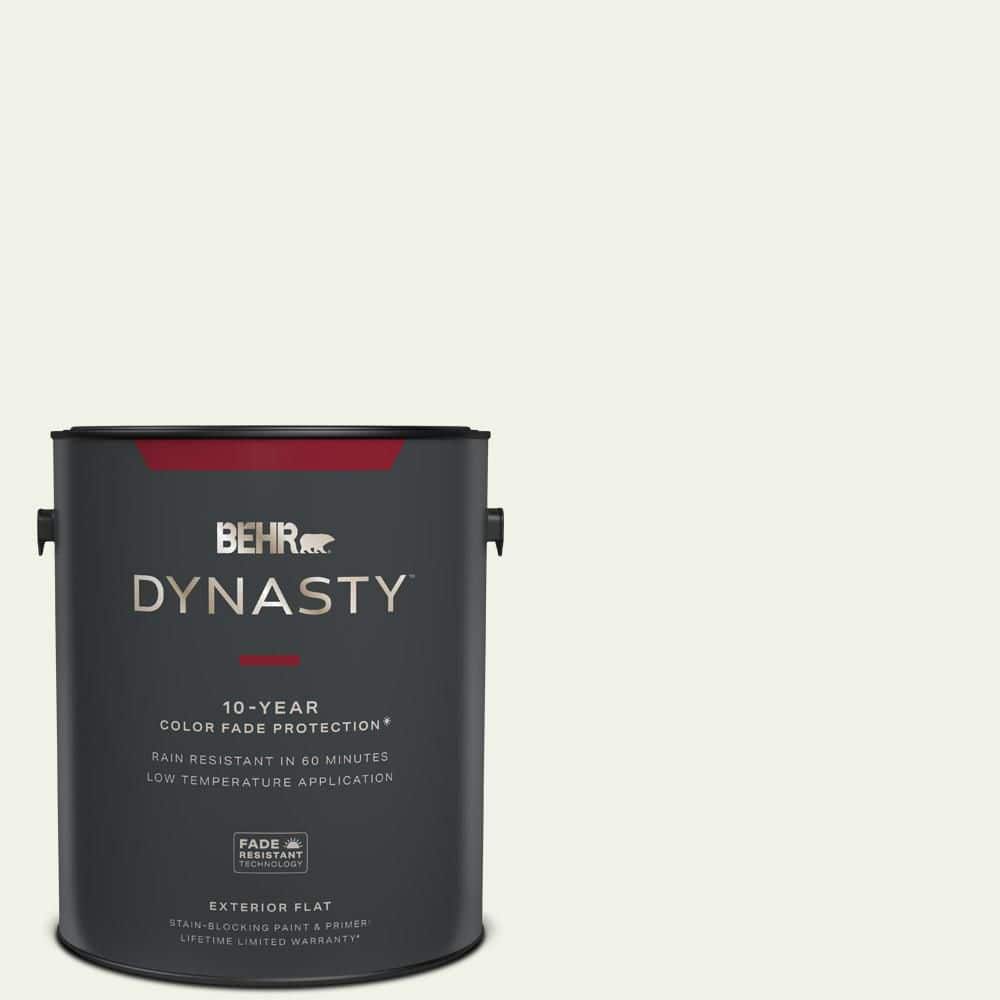 BEHR DYNASTY 1 gal. #PPU18-07 Falling Snow Flat Exterior Stain-Blocking ...