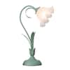 OUKANING 19.6 in. Green Flower Shaped Task and Reading Desk Lamp with ...