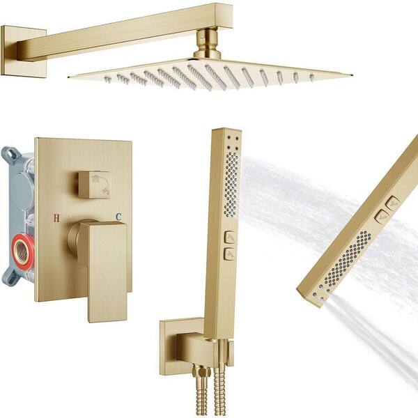 PICTURESQUE CENDU LLC 1-Handle Wall Mount Shower Trim Kit in Brushed ...