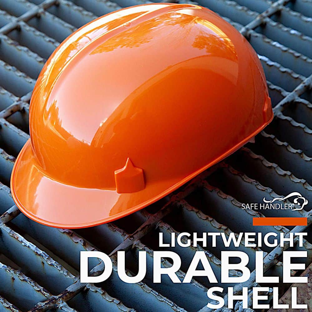 Buy Orange HDPE Cap Style Bump Cap with 4 Point Pin Lock Suspension ...