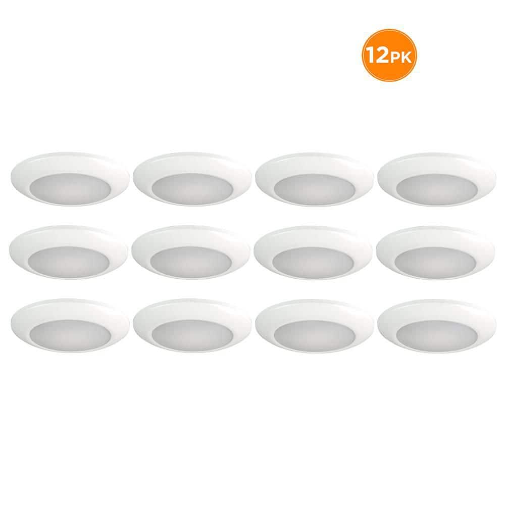 Commercial Electric 12-Pack 4 in. LED Surface Mount Downlight Flush ...