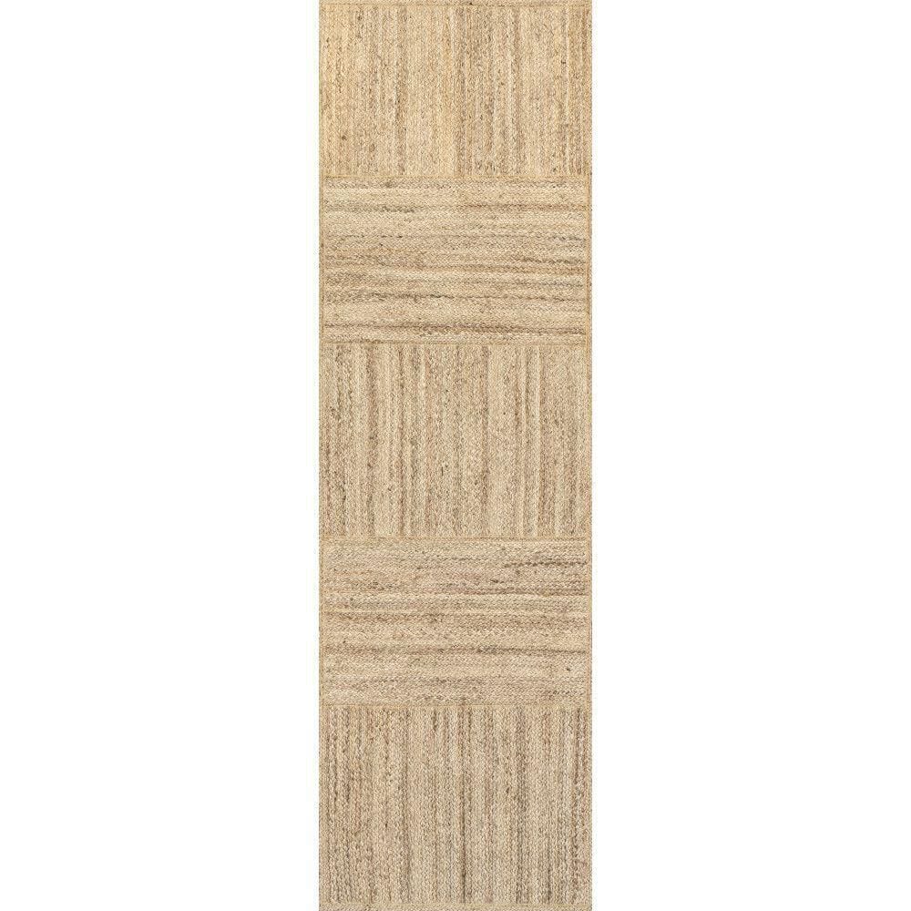 RUGS USA Alder Jute Natural 3 ft. x 8 ft. Runner Rug SVNT03A-2608 - The ...