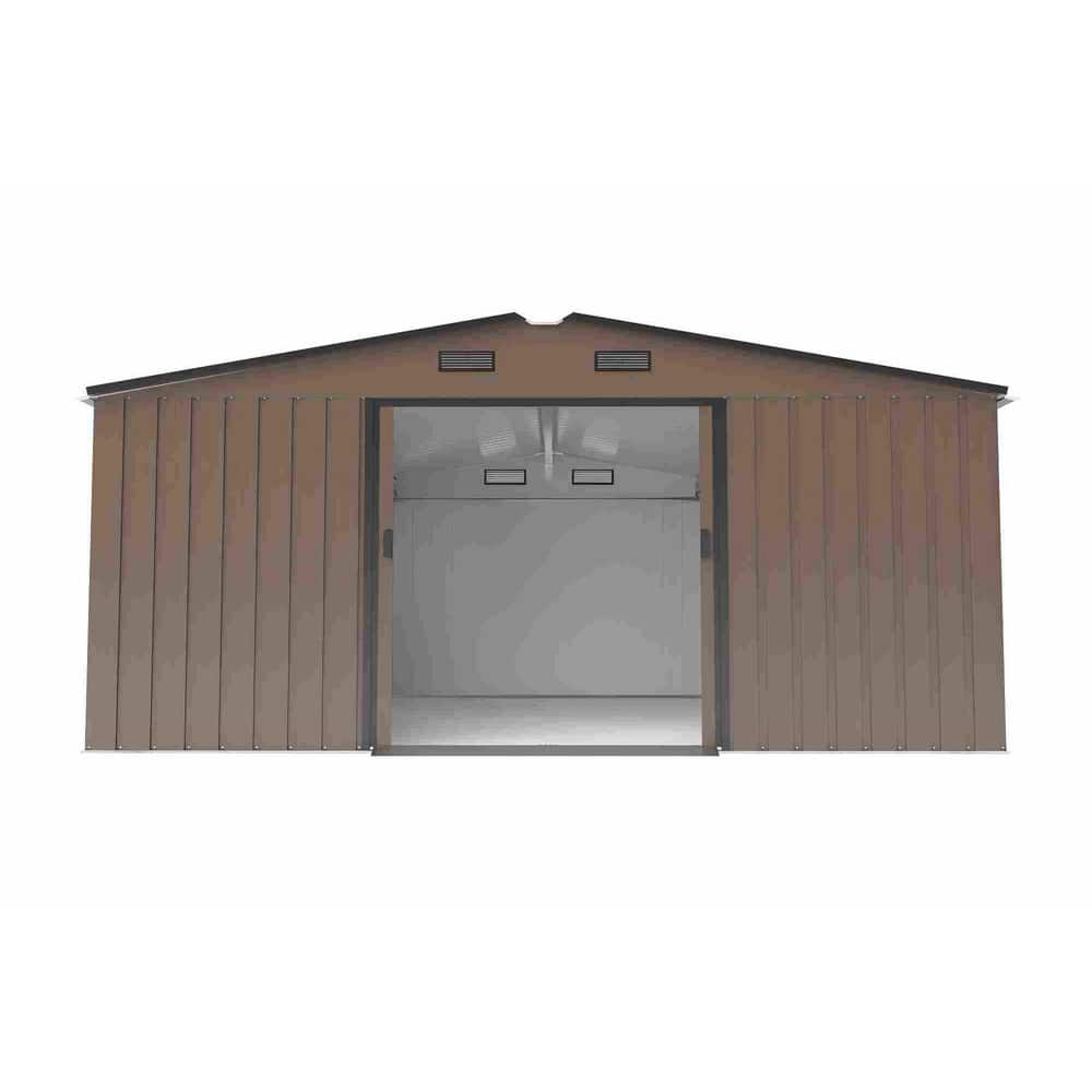 EPIPHANY DOUBLED INC 10 ft. W x 12 ft. D Metal Backyard Garden Shed ...