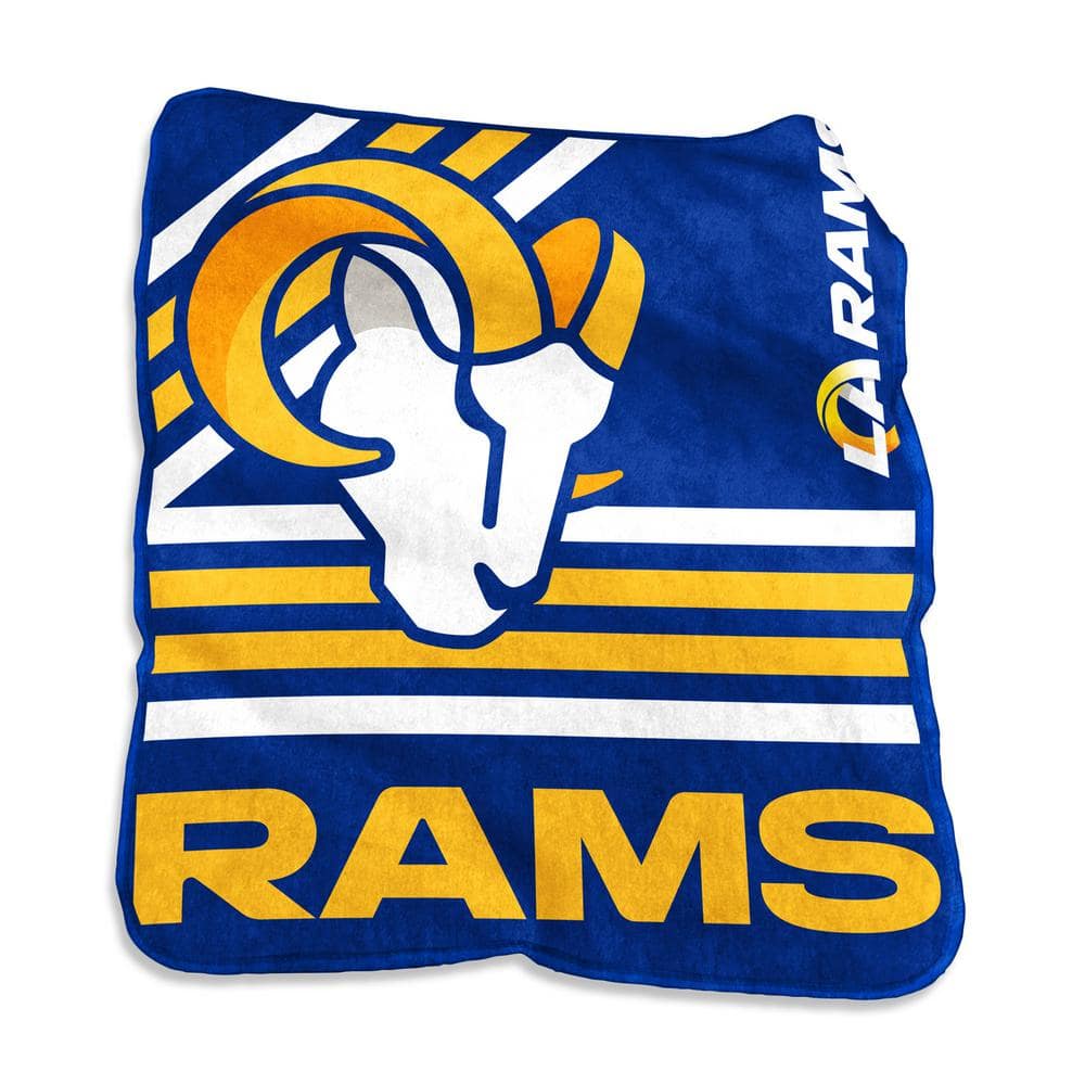 logobrands LA Rams Multi-Colored Raschel Throw 629-26C - The Home Depot
