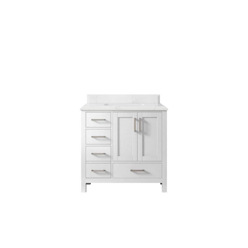 Willow Collections Malibu 36 in. W x 22 in. D x 36 in. H Single Sink ...