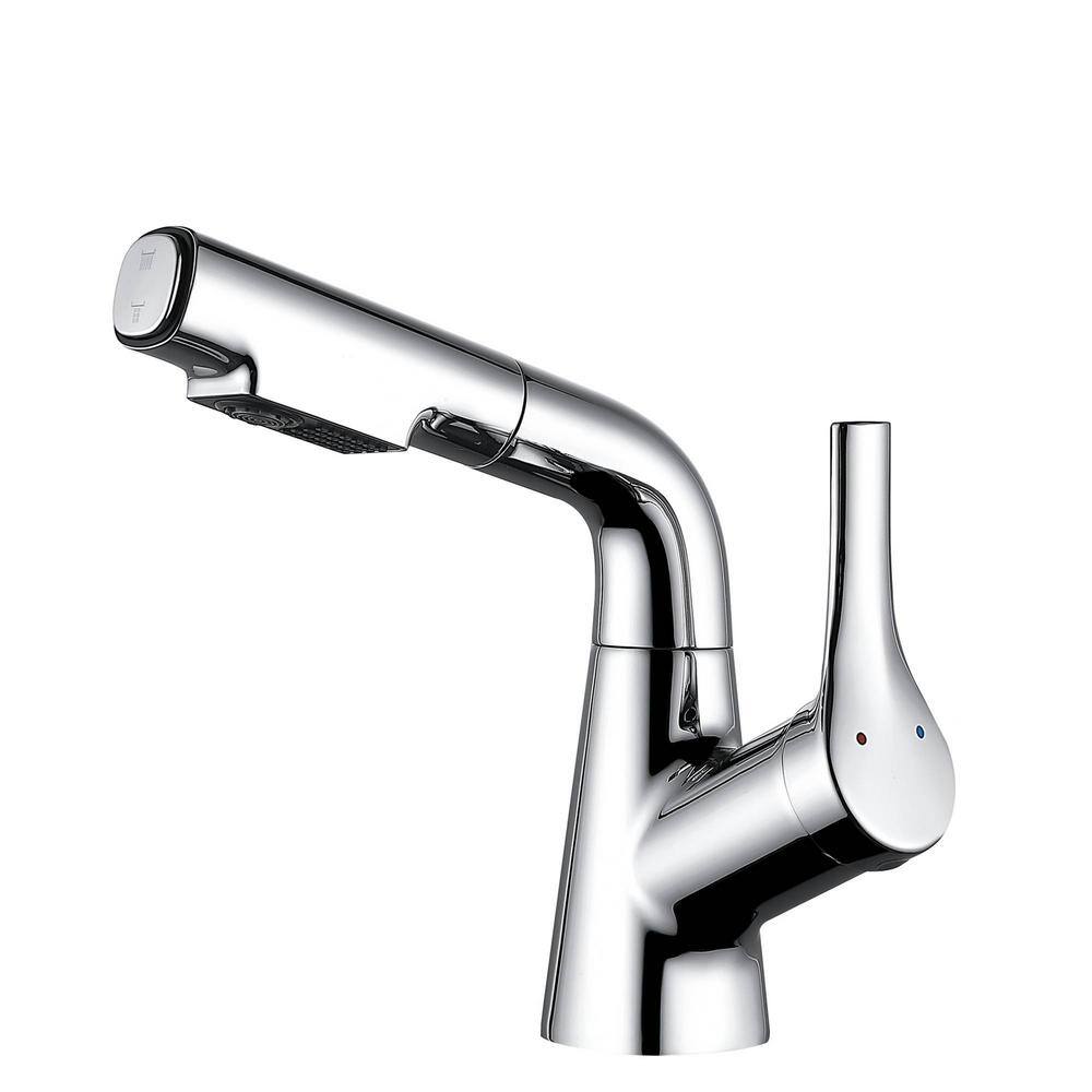 ruiling Single Handle Single Hole Pull Down Bathroom Faucet and 2-Spray ...