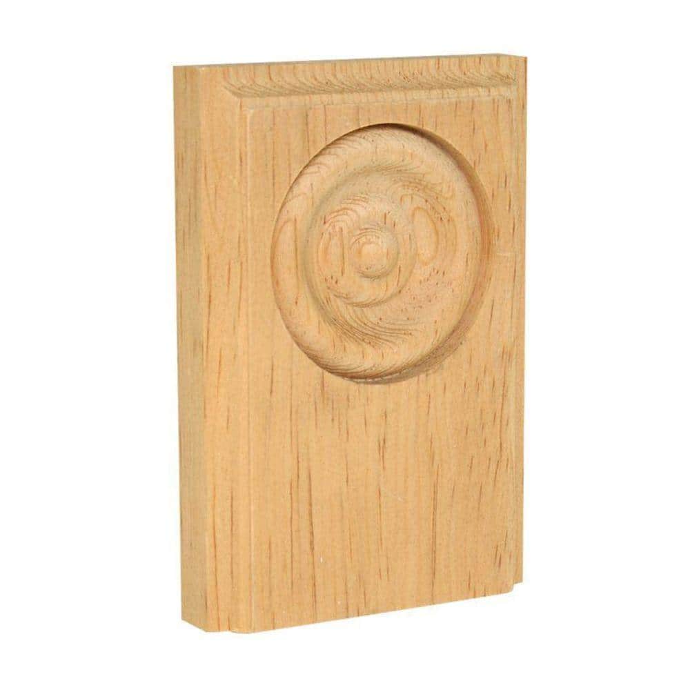 Alexandria Moulding 7/8 in. x 3-3/4 in. x 5-1/2 in. Pine Wood Plinth ...