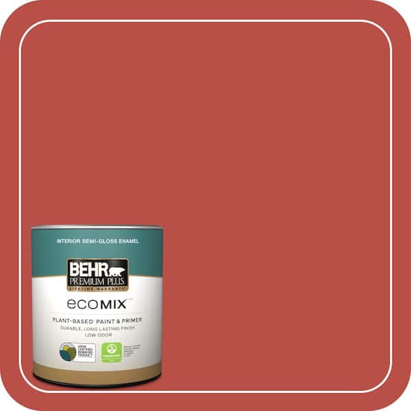 BEHR PREMIUM PLUS 1 qt. Home Decorators #HDC-MD-16 Cherry Red Semi ...