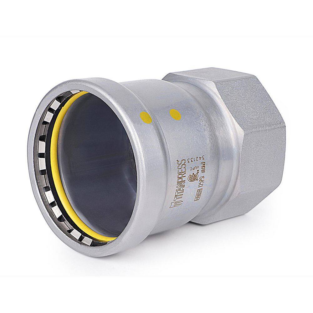 T TITANPRESS 3 in. Carbon Steel Press x FPT Female Adapter XL HNBR Gas ...
