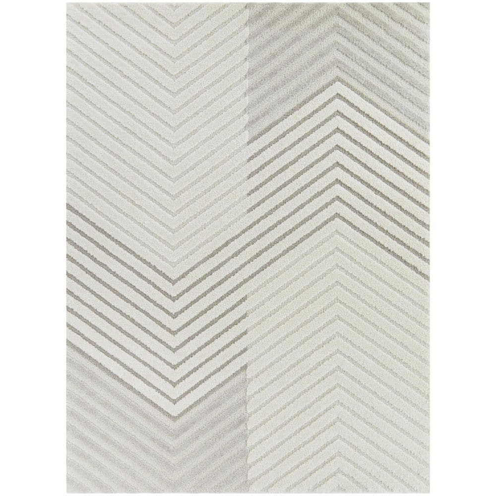 BALTA Pieter Cream 5 ft. 3 in. x 7 ft. Striped Area Rug 3101478 - The ...