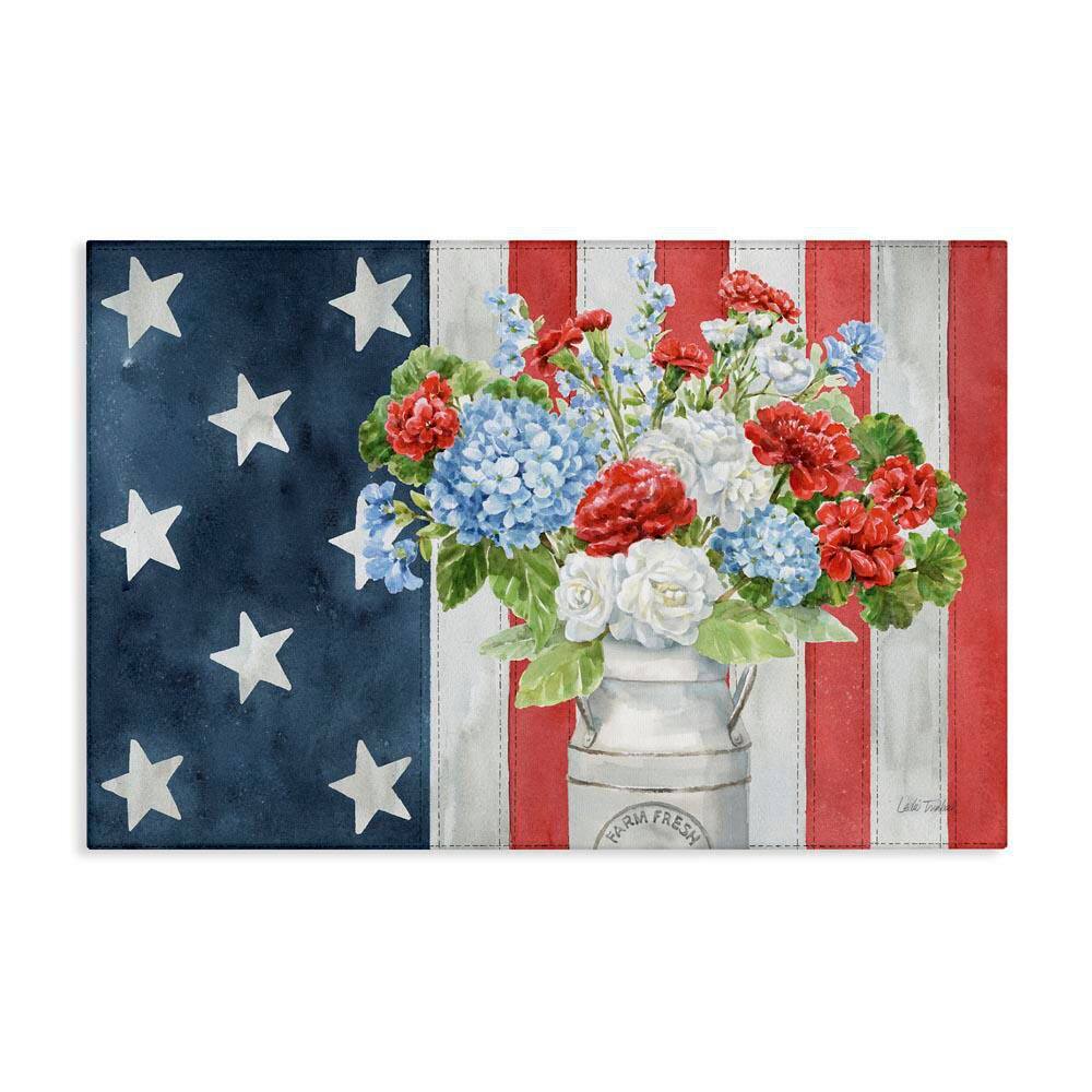 Stupell Industries American Flag Bouquet by Leslie Trimbach Unframed ...