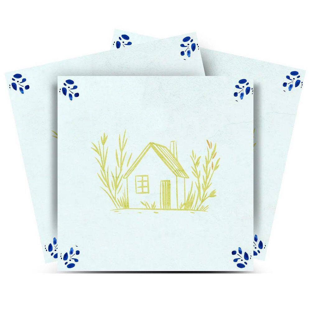 MI ALMA Yellow D68 8 in. x 8 in. Vinyl Peel and Stick Tile (24 Tiles ...