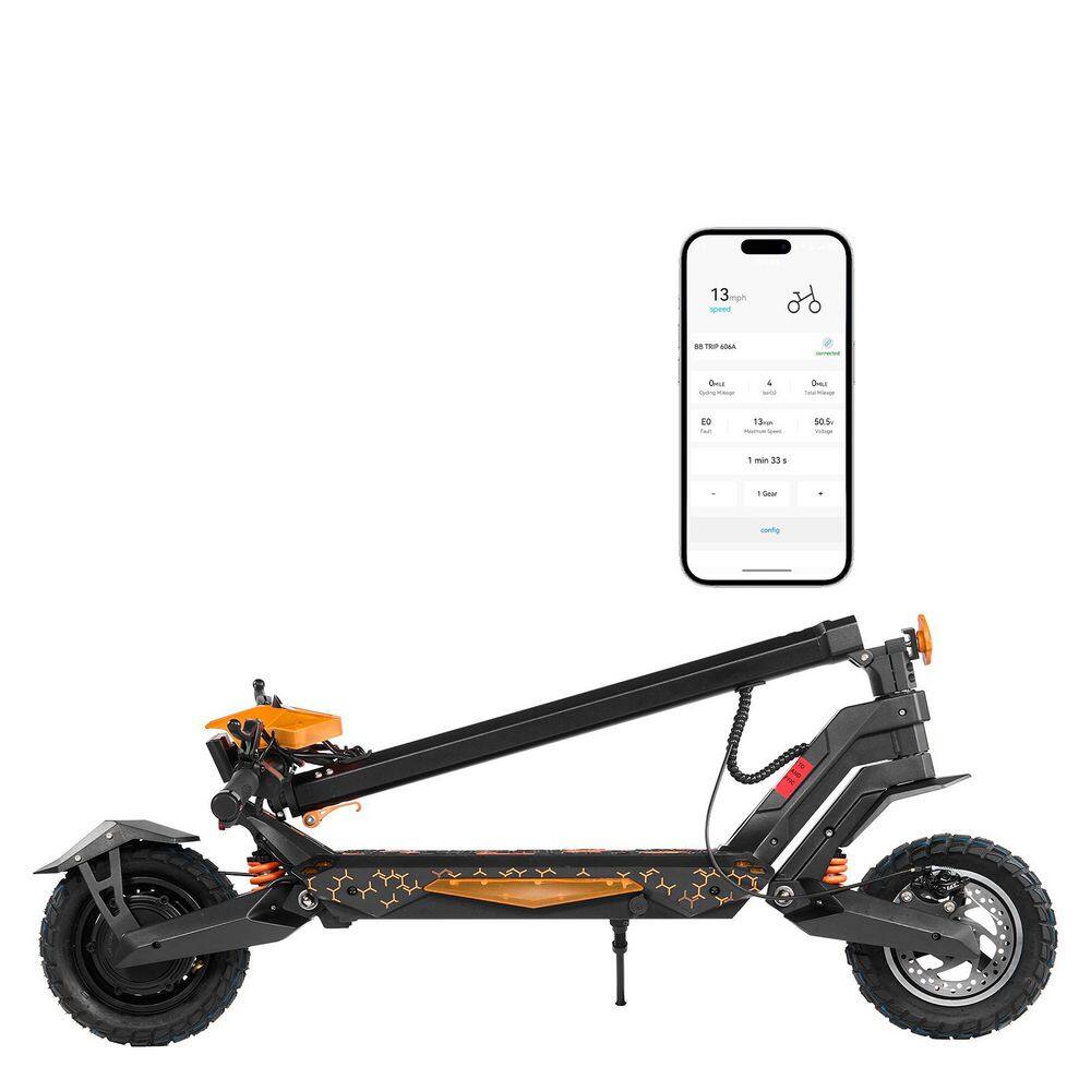 SKYSHALO Electric Scooter, 500W Motor, Max Load 330 lbs. Foldable, 10 ...