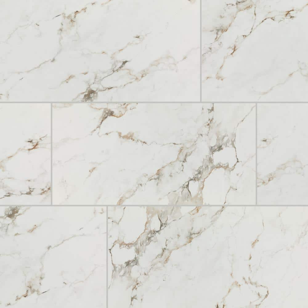 Daltile Maisto Safari Calacatta 24 in. x 48 in. Polished Porcelain ...