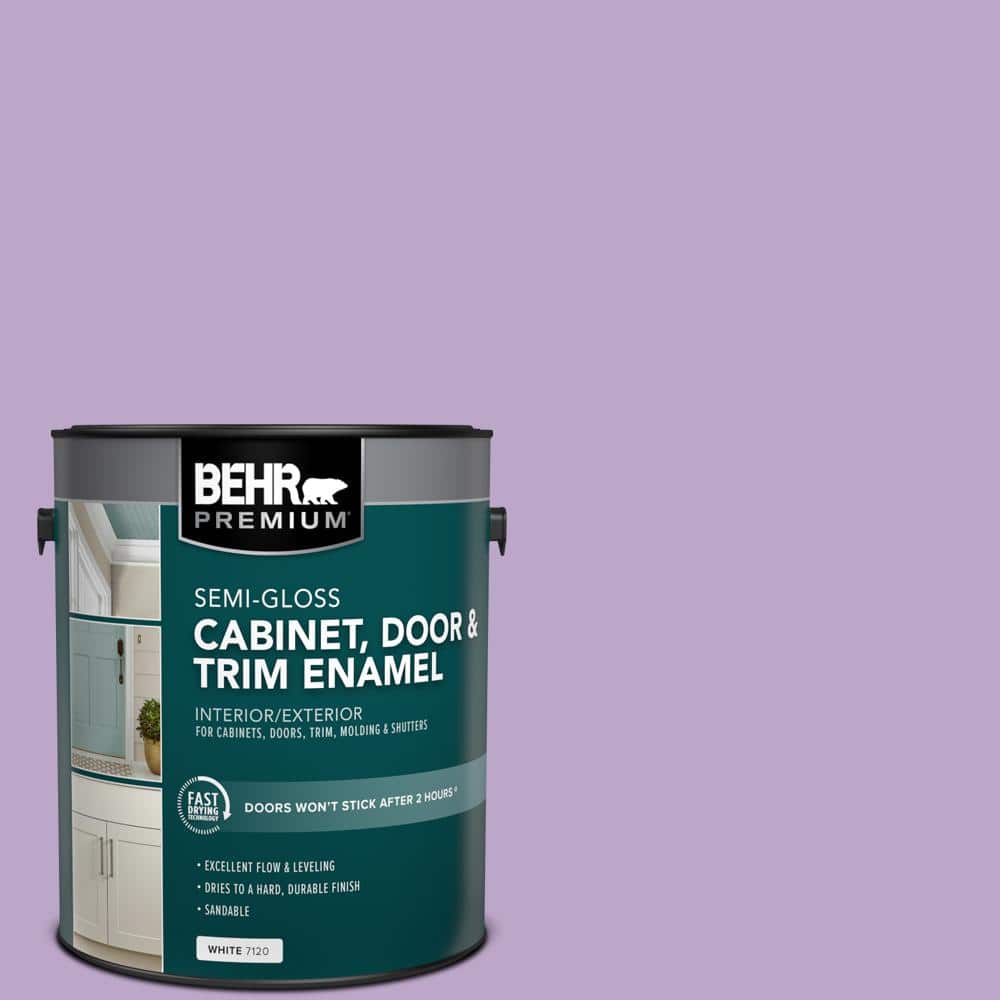 BEHR PREMIUM 1 gal. #M570-4 Cyber Grape Semi-Gloss Enamel Interior ...