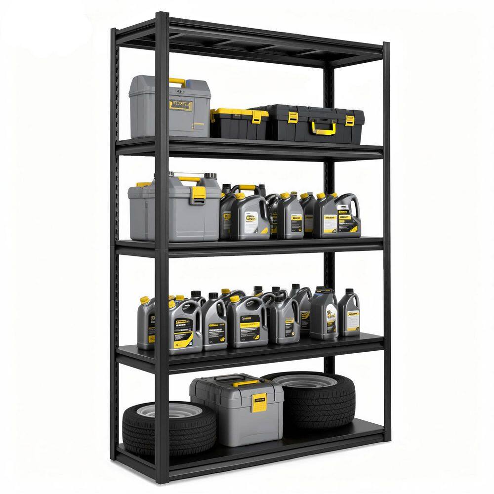 Huluwat 5-Tiers Freestanding Heavy Duty Metal Adjustable Household ...