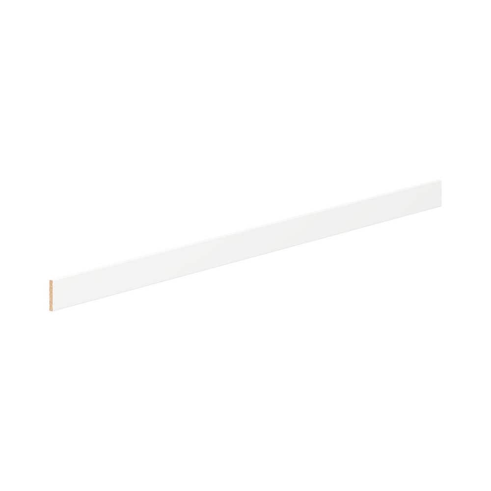 J COLLECTION Timberline 96 in. W x 4.5 in. H Toe Kick in Bright White ...