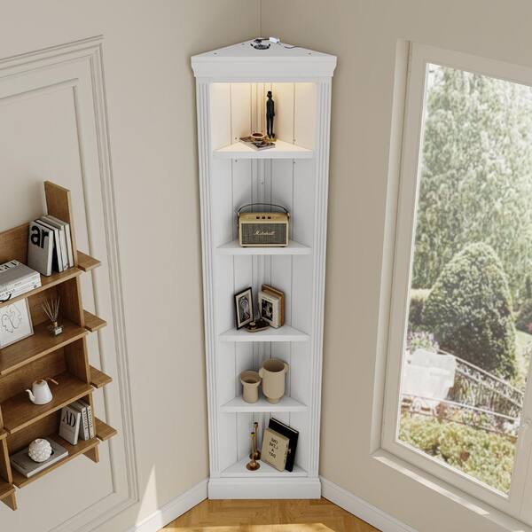 Tall White Corner Compact Tall White Bathroom Corner Cabinet With