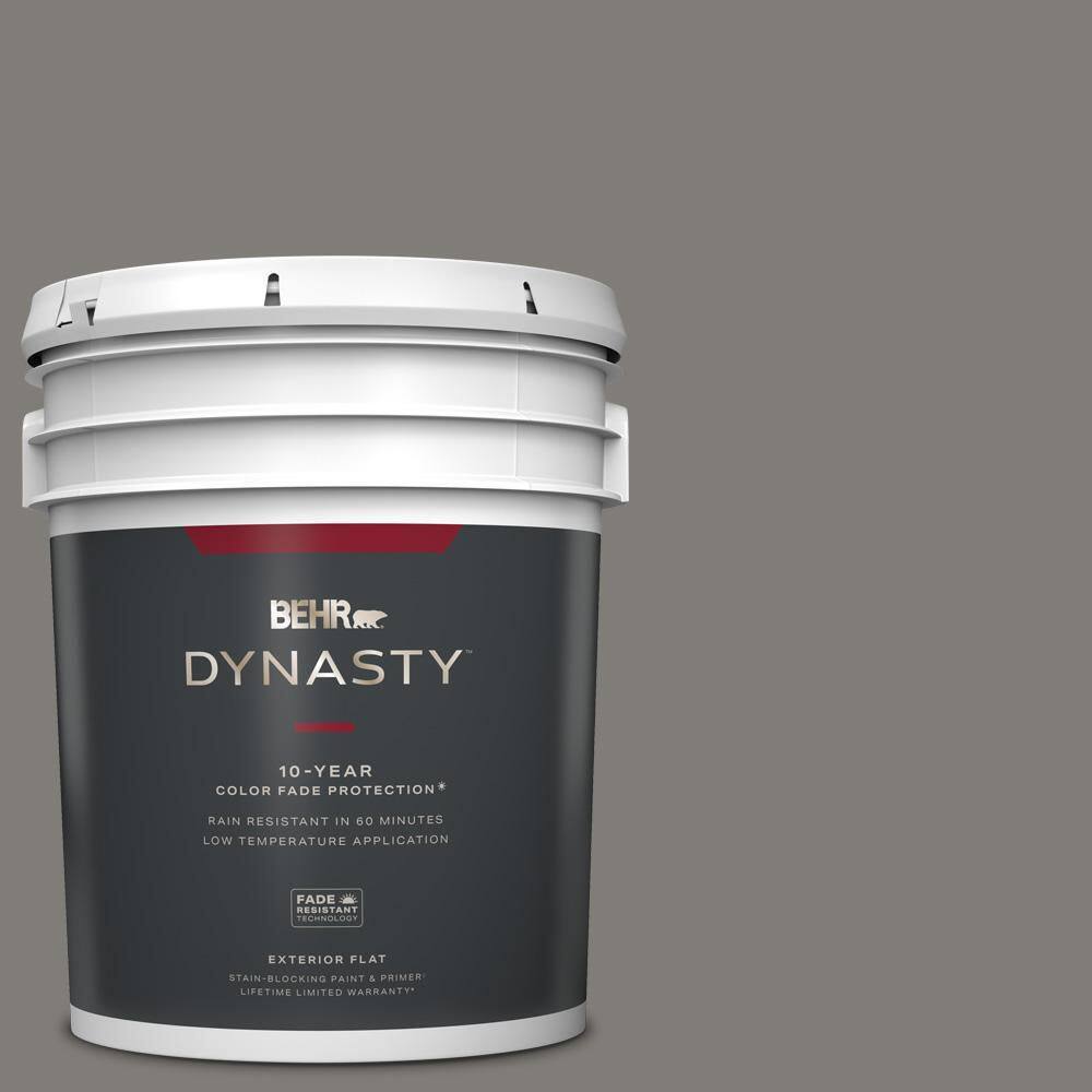BEHR DYNASTY 5 gal. #PPU24-21 Greyhound Flat Exterior Stain-Blocking ...