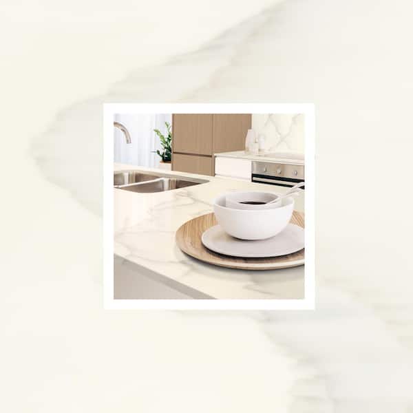 Wilsonart Solid Surface Countertop Sample in Carrara Royale MC ...