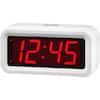Afoxsos White Case-Red Led Digital Plastic Portable Desk Clock, Alarm ...