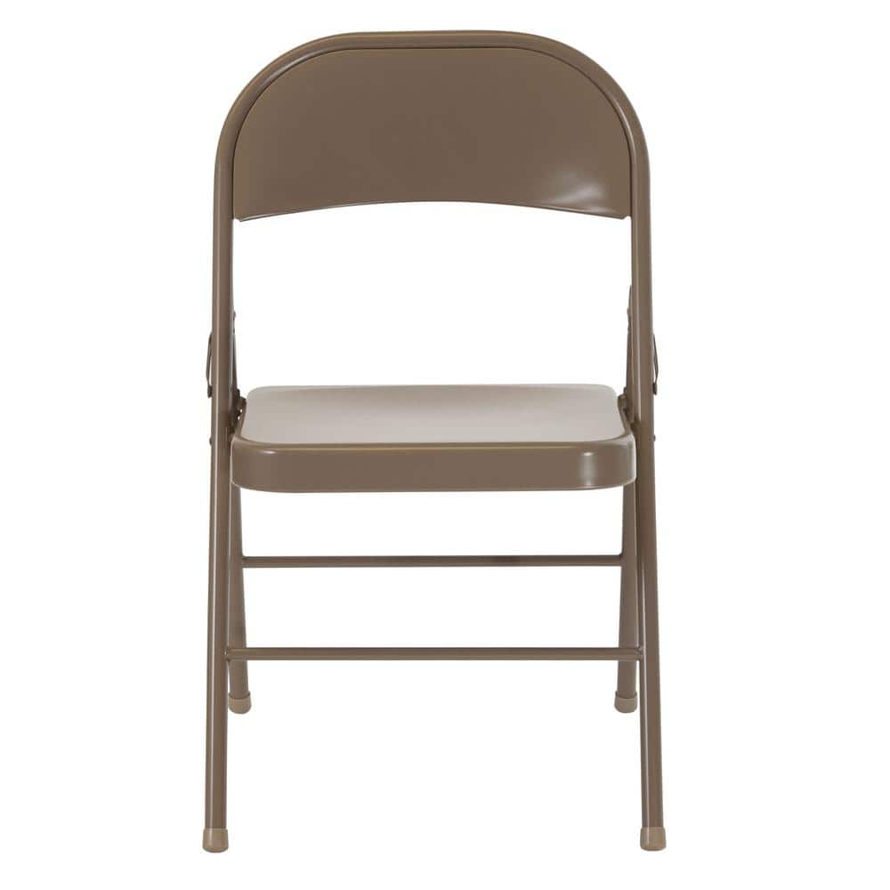 Carnegy Avenue Beige Metal Folding Chair (2-Pack) CGA-BD-275017-BE-HD ...