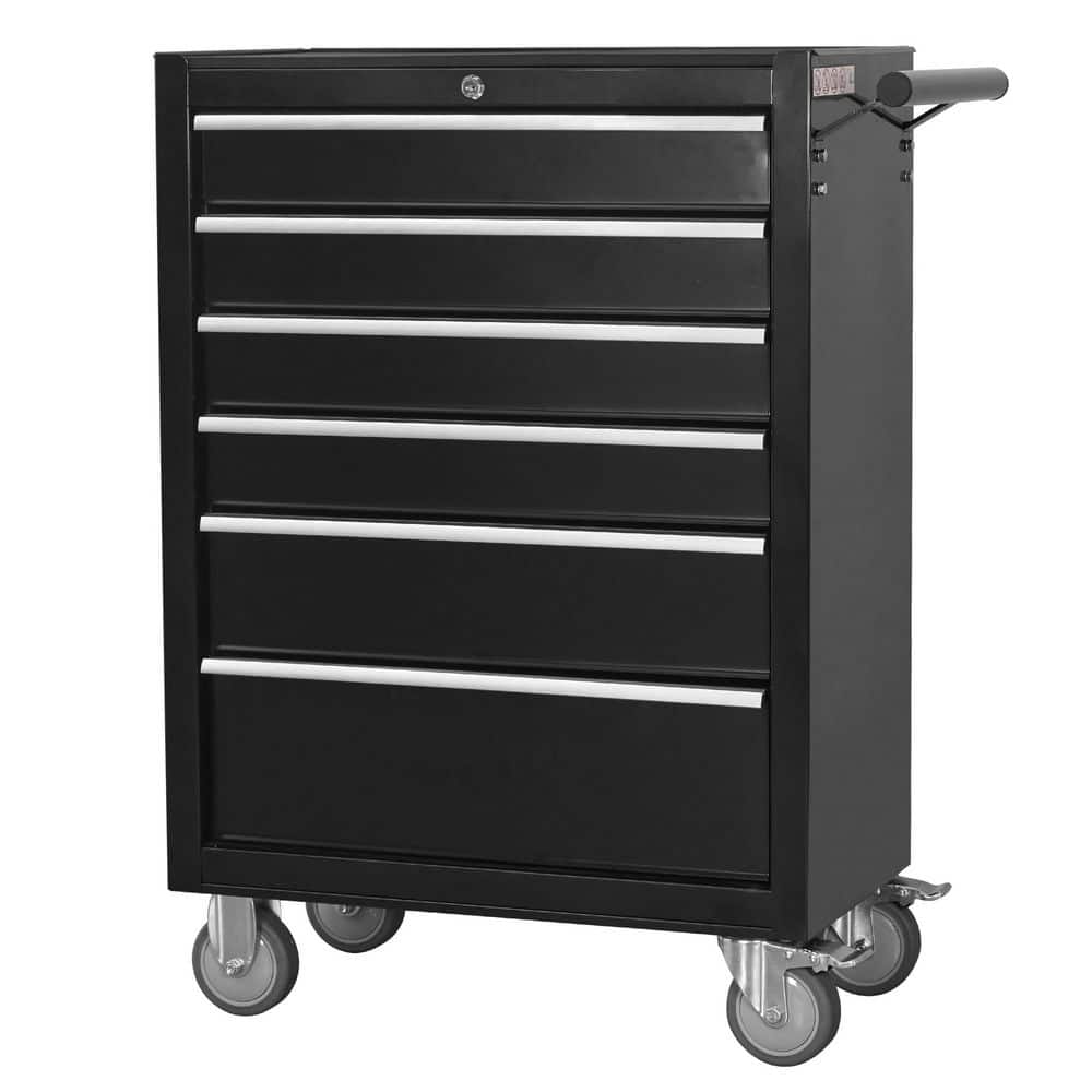 Busdays 24 in. 6-Drawer Rolling Tool Chest Cabinet, Large Capacity ...