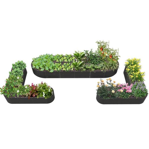 Zeus & Ruta Galvanized Steel Raised Garden Beds Layout, Outdoor Garden ...