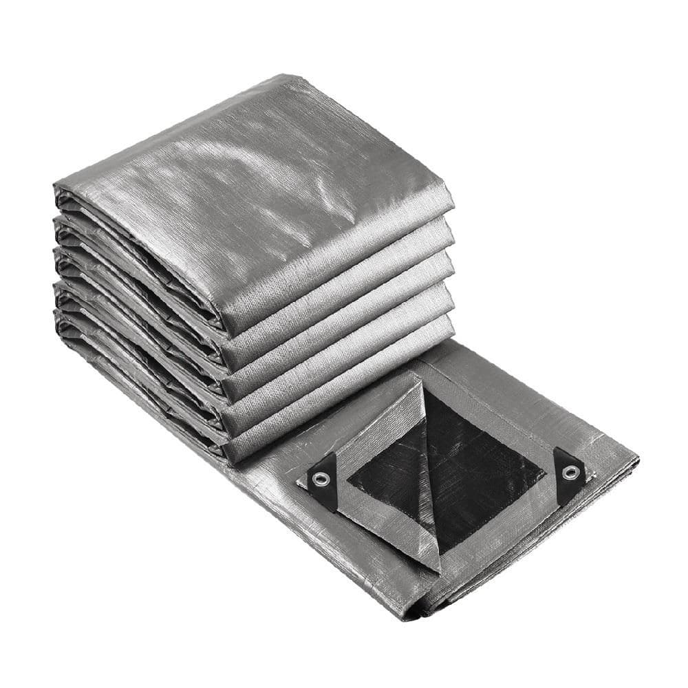 Phewnyzo 20 ft. x 30 ft. Poly Tarp Cover with 14Mil Thick, All-Weather ...