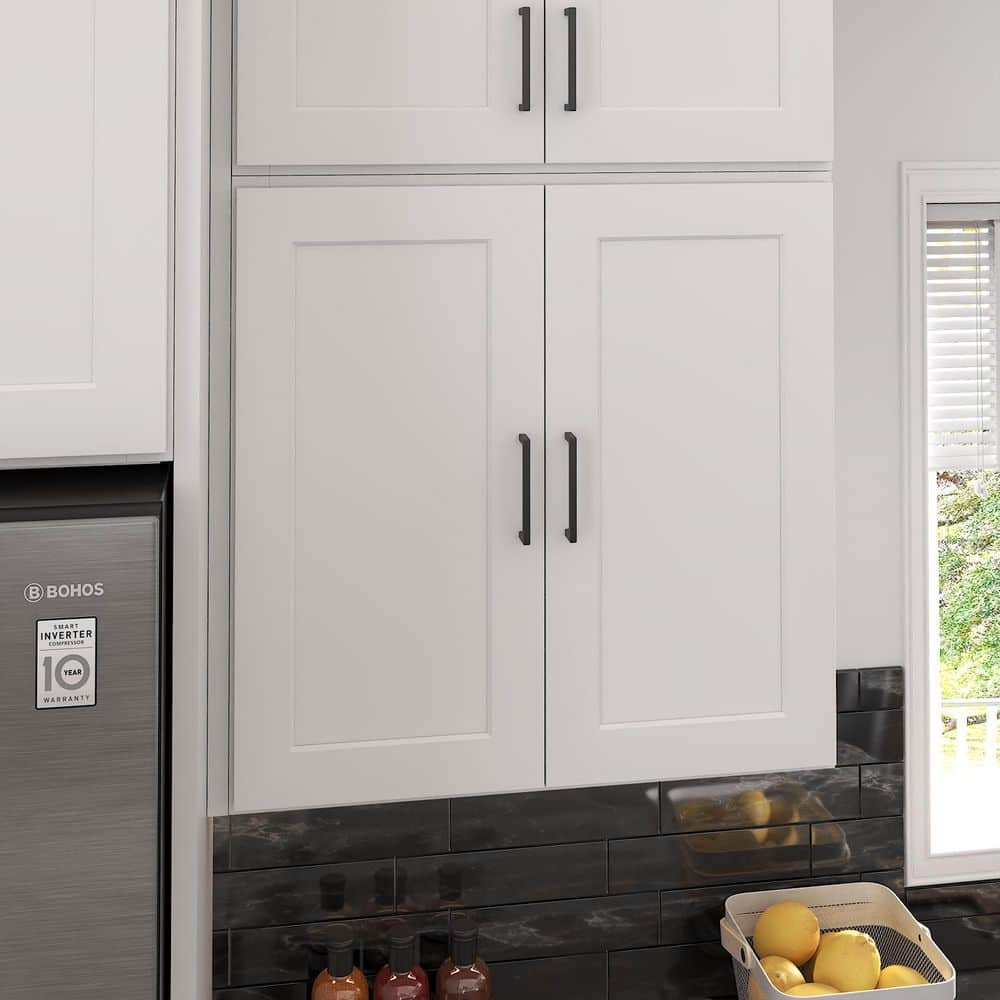 Furinno 30 in. W x 12 in. D x 30 in. H Ready to Assemble Wall Kitchen ...