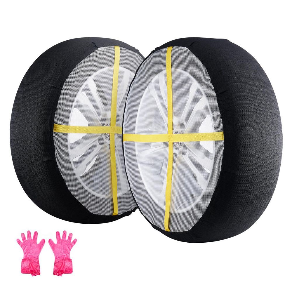 SKYSHALO Thickened Snow Socks for Tires, Polyester Fiber with Elastic ...