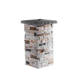 Silvermine Stone 18 in. x 36 in. Evening Gray with a Slate Split Cap ...