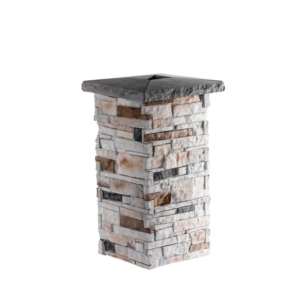 Silvermine Stone 18 in. x 48 in. Dover Cliff with a Slate Split Cap ...