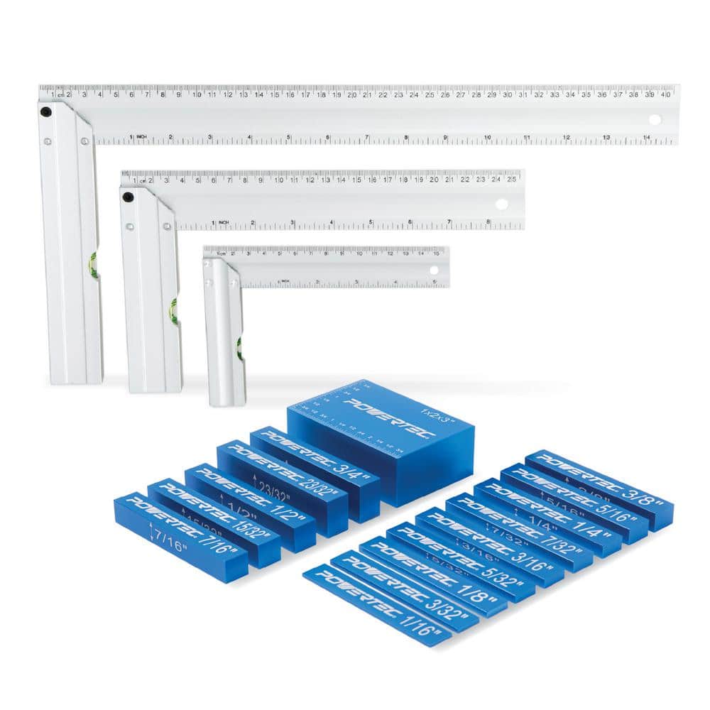 ‎POWERTEC 15-Pieces Setup Blocks Height Gauge Set 1.5 in. Storage Case ...