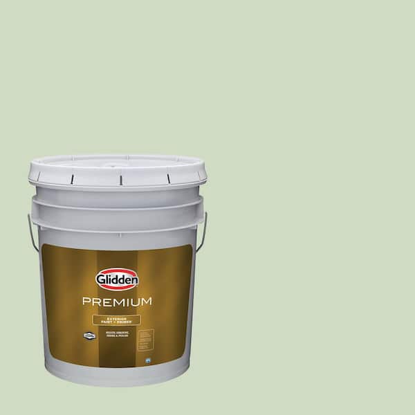 Glidden Premium 5 gal. PPG1121-3 Pale Moss Green Flat/Matte Exterior ...
