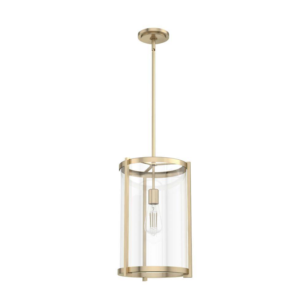 Hunter Astwood 1 Light Alturas Gold Island Pendant Light with Clear ...