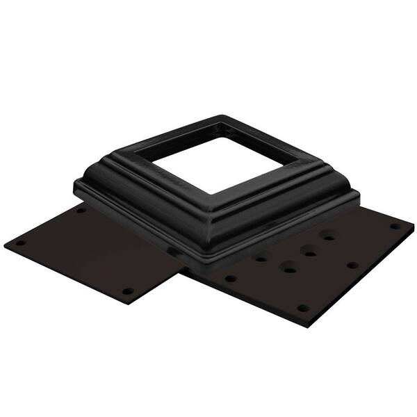 Veranda Black Post Mounting Kit 73013176 - The Home Depot