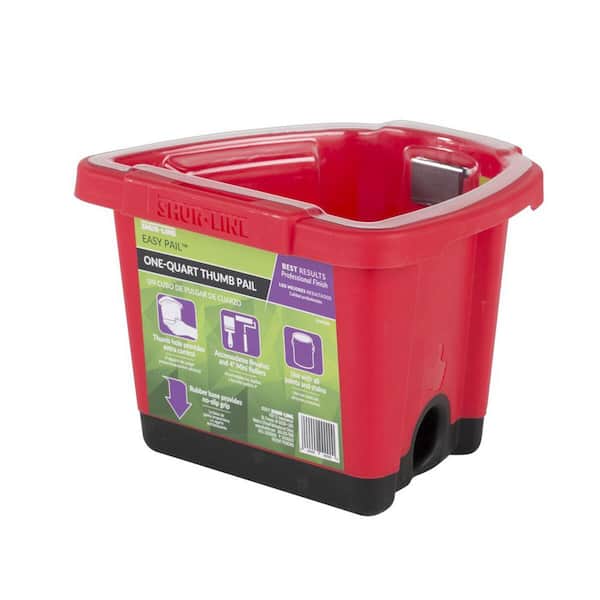 Shur-Line Easy Pail 1 qt. Red Thumb Pail 2006709 - The Home Depot