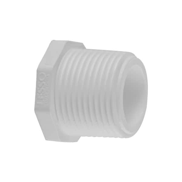 VPC 1-1/4 in. PVC Schedule 40 MPT Plug Fitting 27-450-012B - The Home Depot