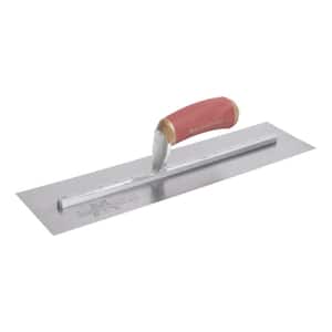 MARSHALLTOWN 14 in. x 4 in. Finishing Trowel - Curved Durasoft Handle ...