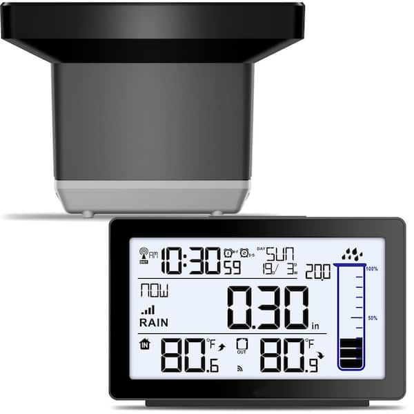 OGETFUUR Wireless Rain Gauge Outdoor, Self-Emptying Digital Rain Gauges ...