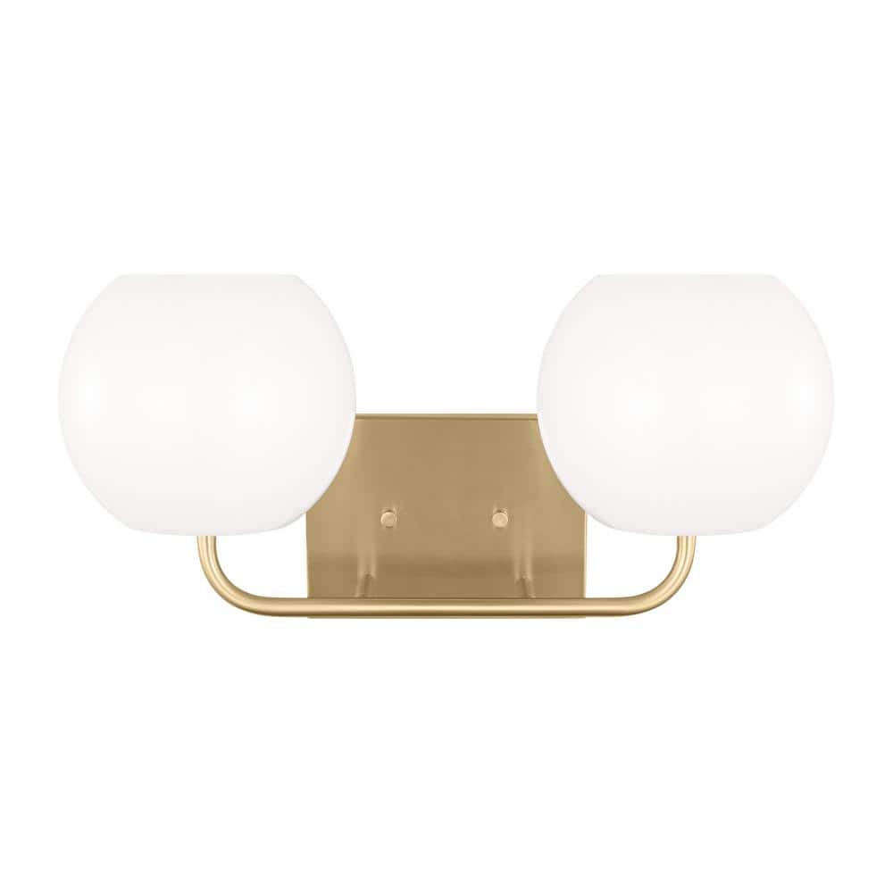 TIELLA Doraville Medium 18 in. 2-Light Satin Bronze Bathroom Vanity ...